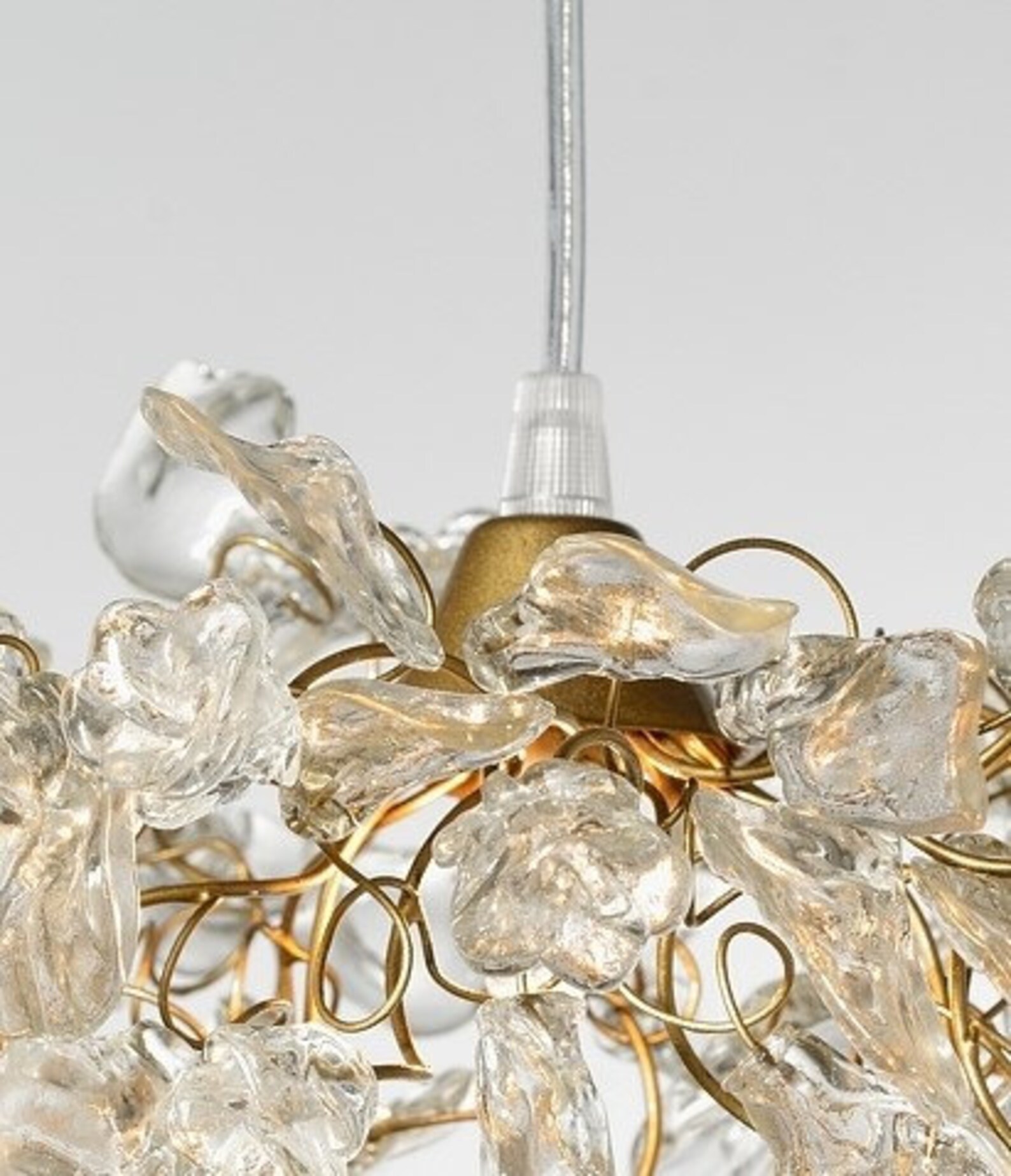 Clear Pendant Light With Flowers and Leaves for Bedside or Hallway ...
