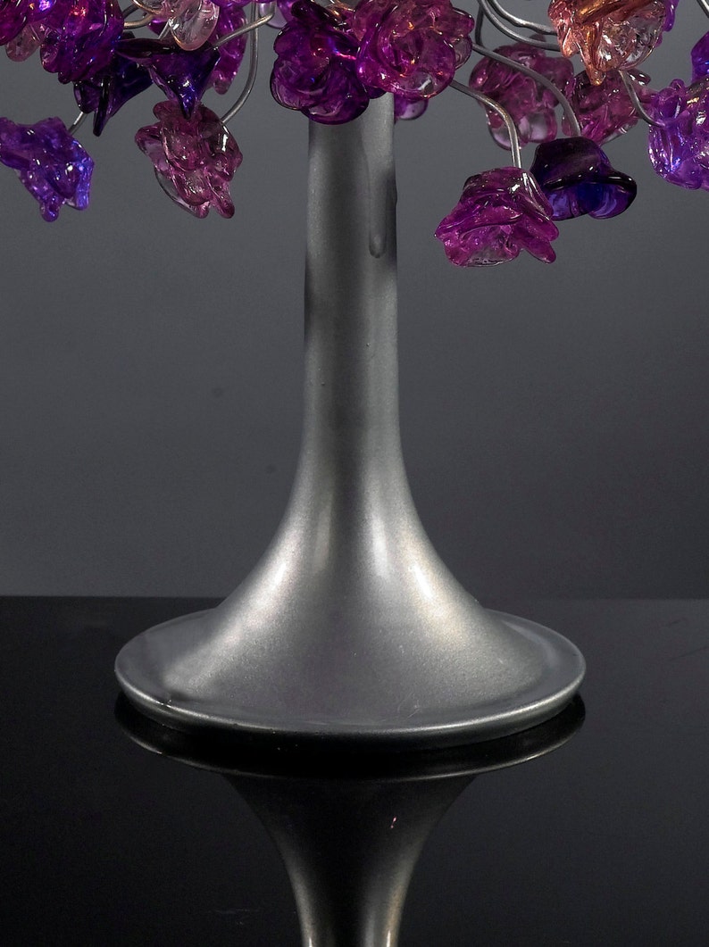 Purple Table Lamp Bedside Table Lamp With Purple Flowers - Etsy