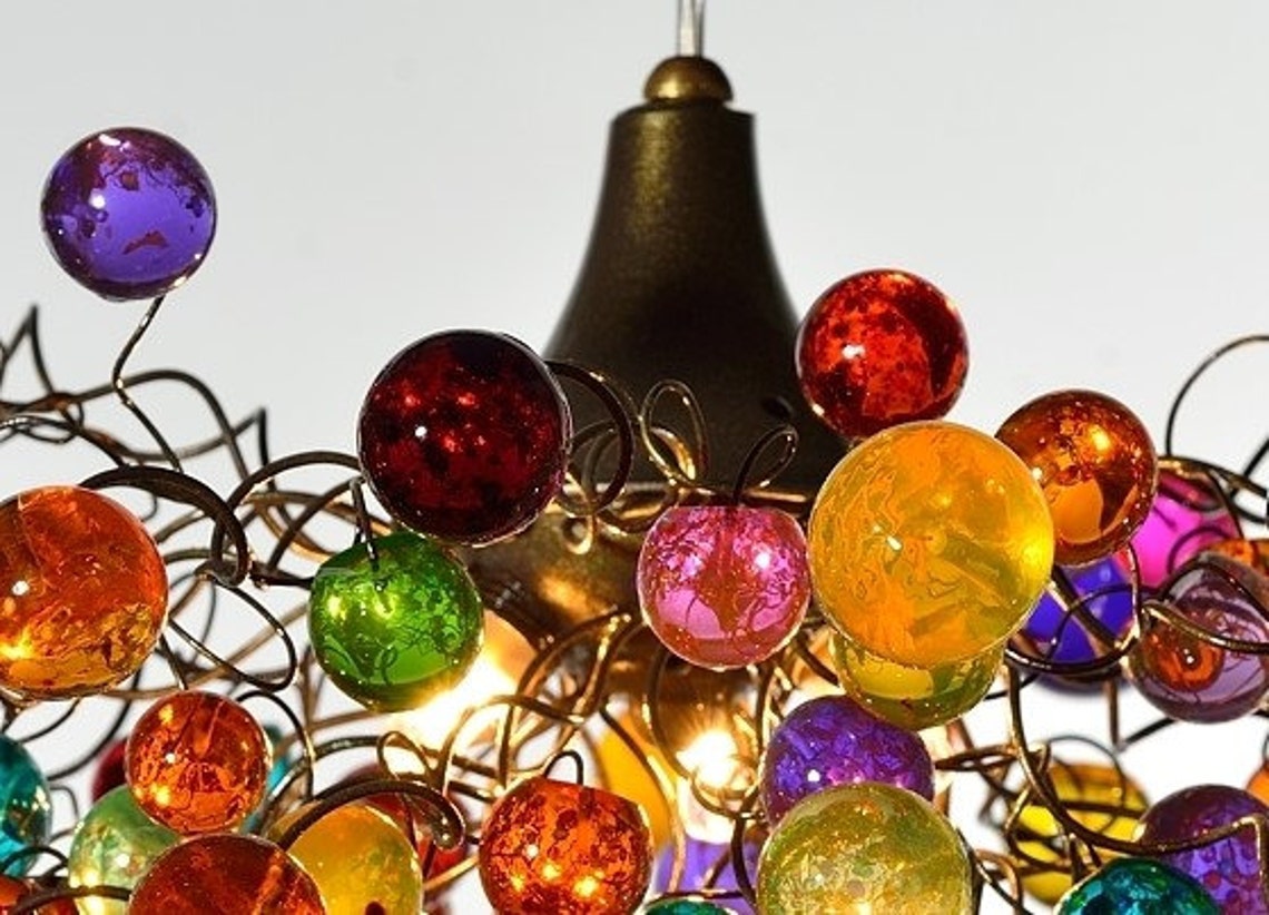 Multicolored Bubbles Light Fixture Hanging Lighting With - Etsy