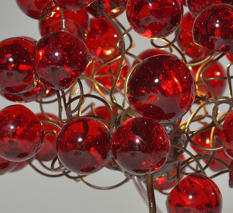 Red Table Lamp Desk Lamp With Red Bubbles Lighting for - Etsy