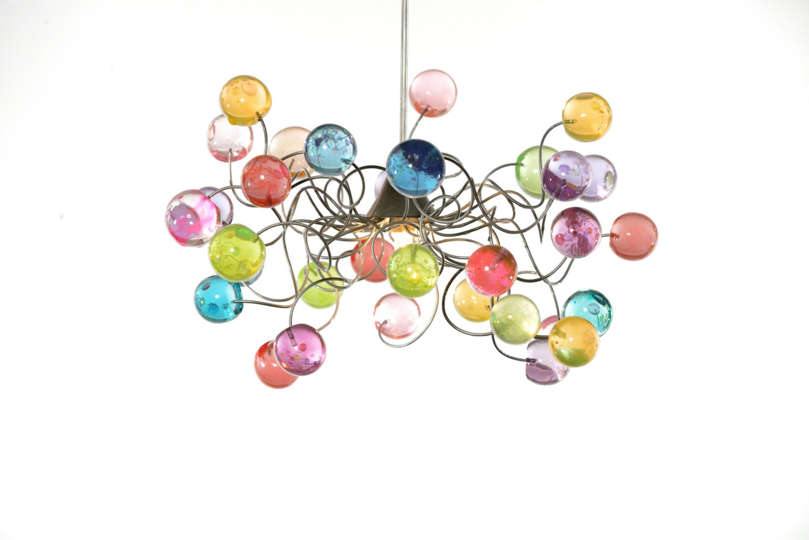 Pastel Bubble Ceiling Lighting, With Pastel Color Bubbles for Girls ...