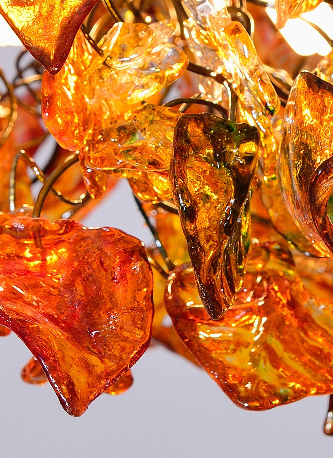 Orange Light Fixture Lighting Hanging Chandeliers Ceiling - Etsy