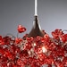 Modern Hanging Light With Red Flowers for Living Room - Etsy