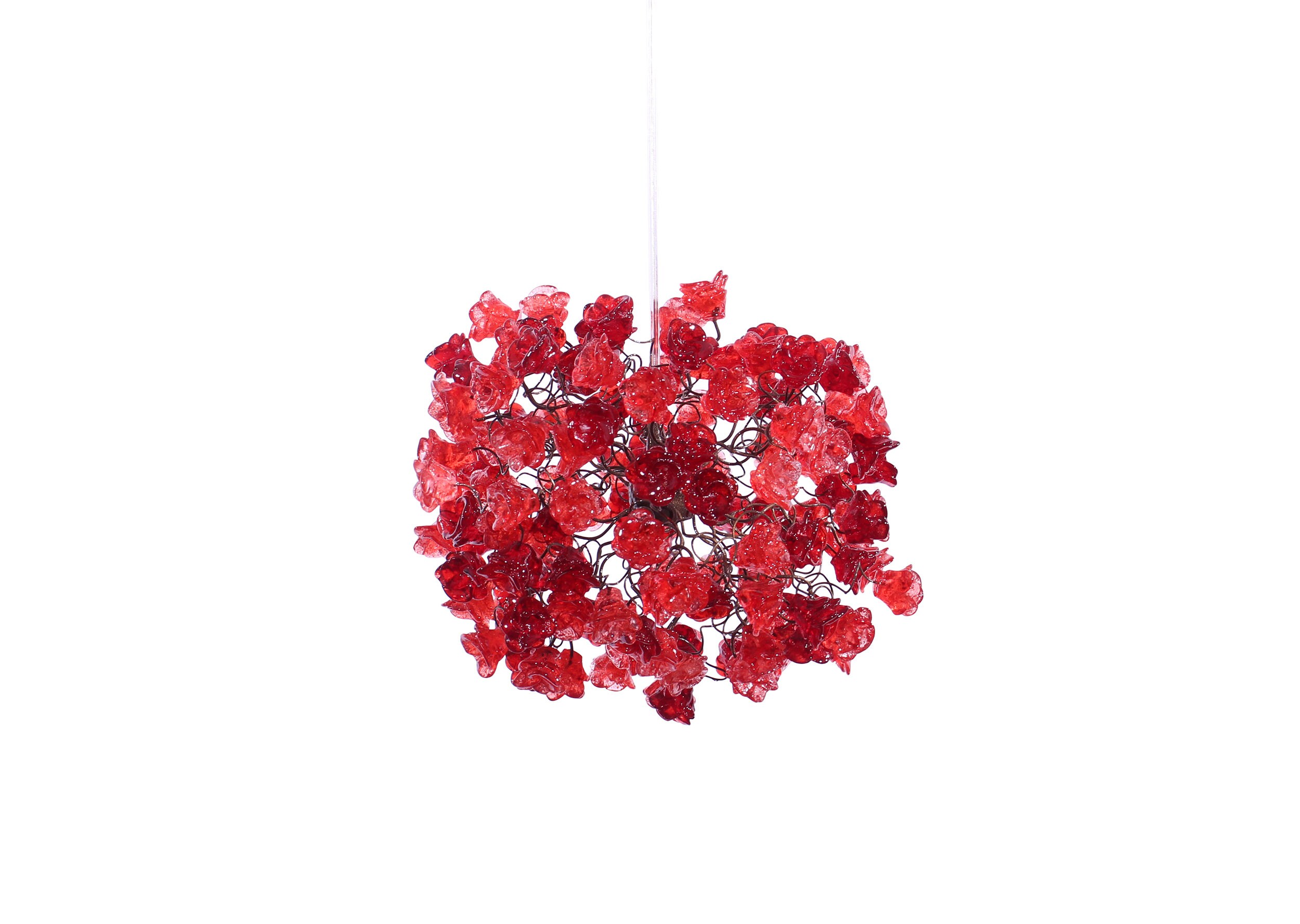 Hanging Ceiling Light with Red roses flowers for hall or over | Etsy