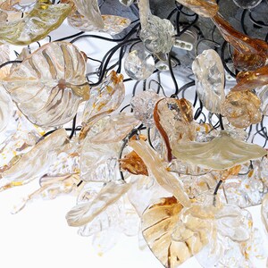 Elegant Flush Mount Ceiling Light With Champagne Color Flowers and ...