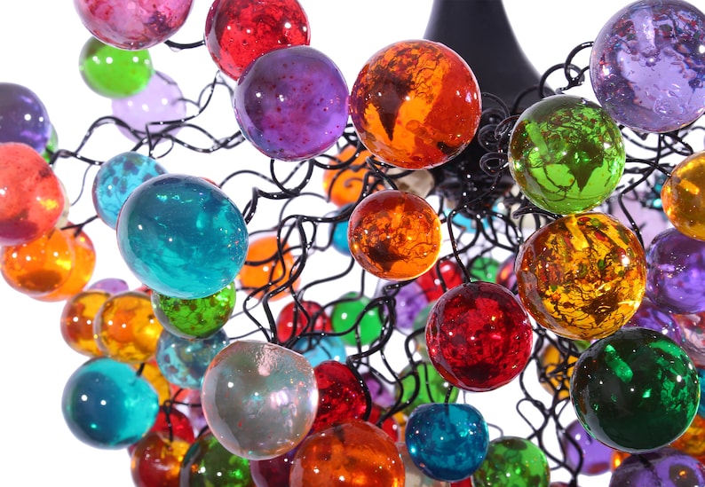 Multicolored Bubbles Light Fixture Hanging Lighting With - Etsy