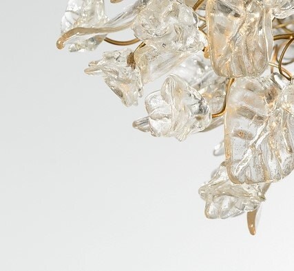 Clear Pendant Light With Flowers and Leaves for Bedside or Hallway ...