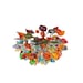 Flush Mount Ceiling Light With Rainbow Color Flowers and Leaves ...
