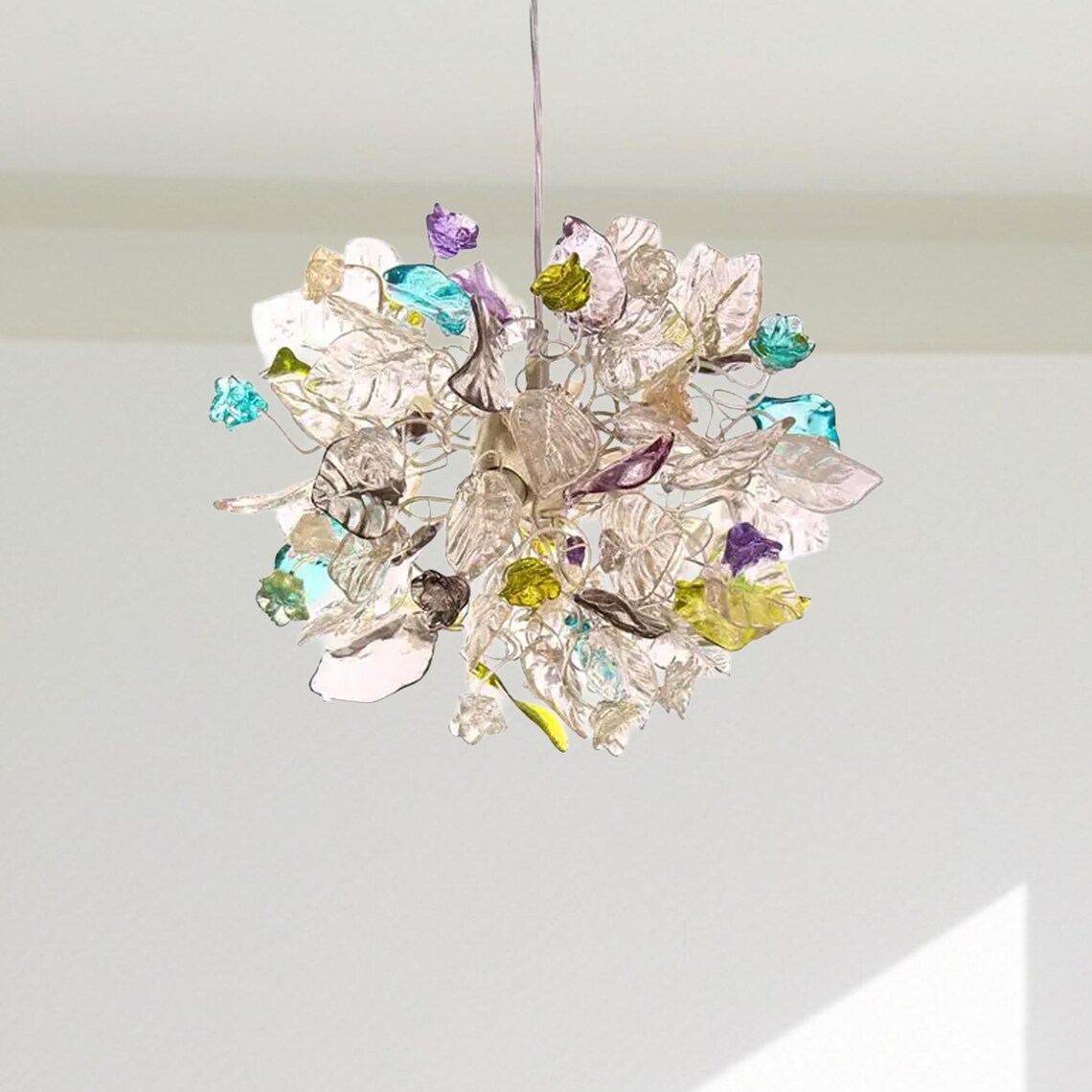 Ceiling Pendant Light With Flowers and Leaves , Island Falls for ...