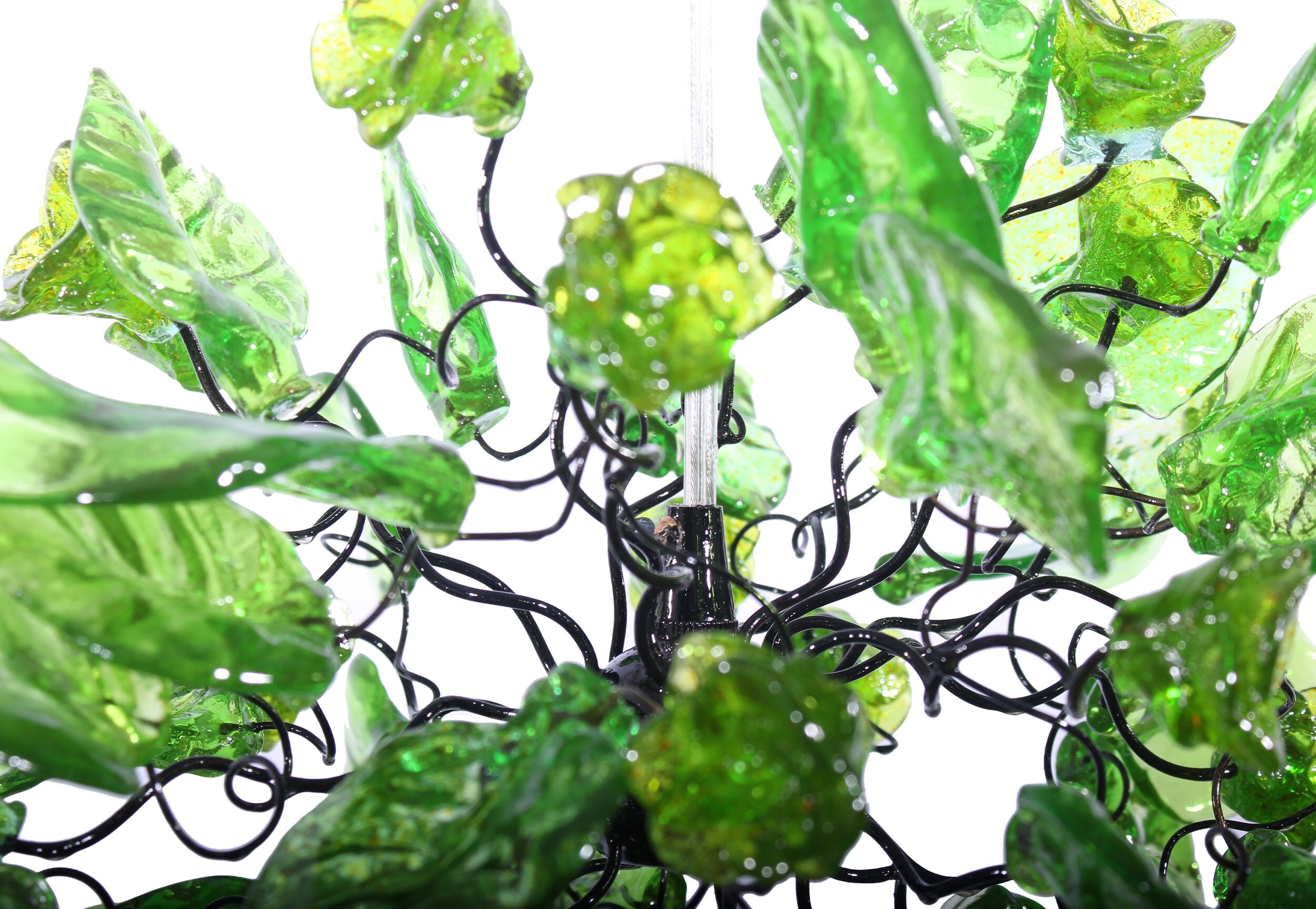 Unique Green Pendant Lighting, Ceiling Pendant Lights With Flowers and ...