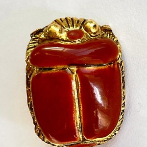 Egyptian Revival Scarab Stick Pin, Enamel Scarab Pin, Vintage Beetle ...