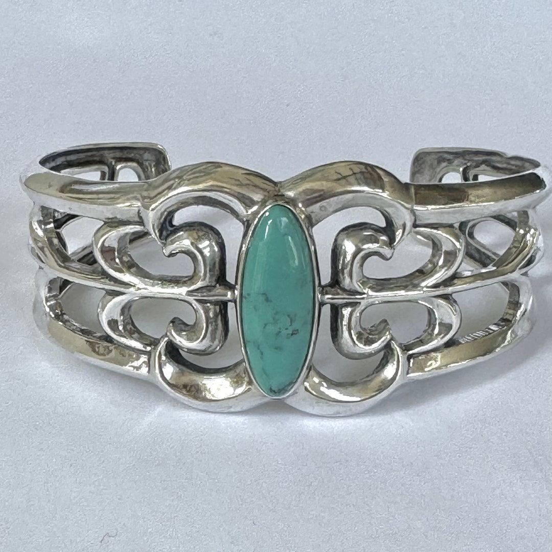 Carolyn Pollack Relios Cuff, Sterling Silver Turquoise Cuff Bracelet ...