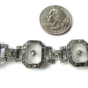 Judith Jack Sterling Camphor Glass Panel Bracelet Marcasite - Etsy