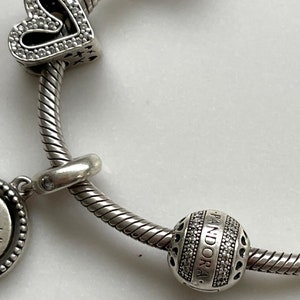Pandora Moments BARREL Bracelet, Sterling Silver, Family Dangle Charm ...