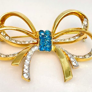 Vintage Nina Ricci Bow Brooch, Hollywood Regency French Ribbon Pin ...