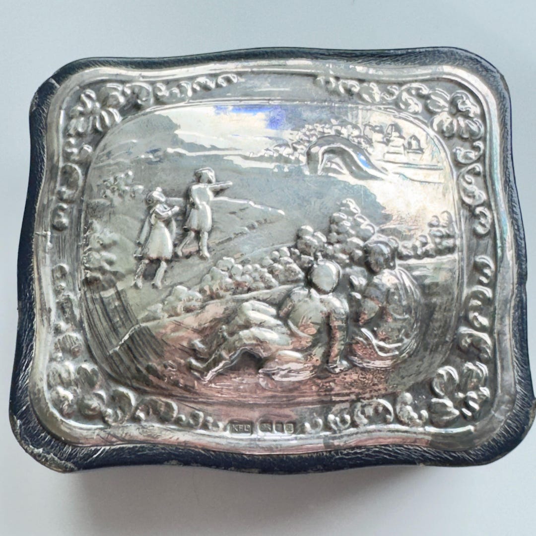 Vintage Keyford Frames Jewelry Box, London, England, Sterling Lid ...