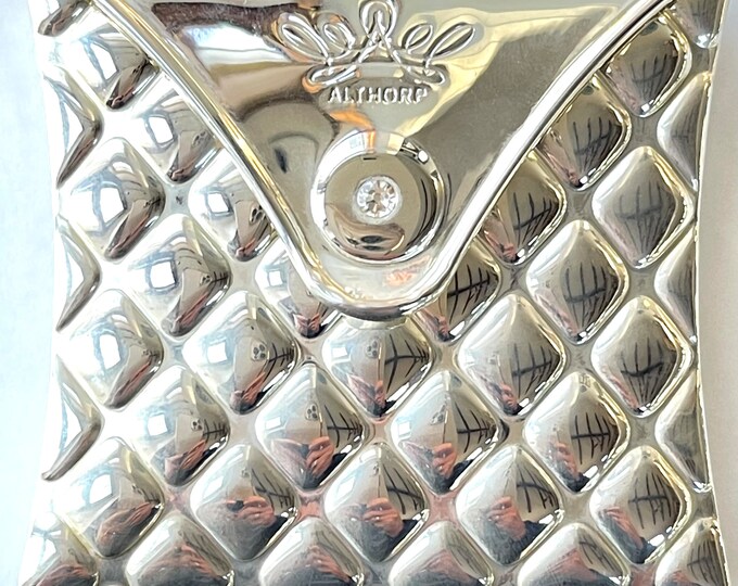 Princess Diana Althorp Compact, Compact Mirror. Silverplate Quilted ...