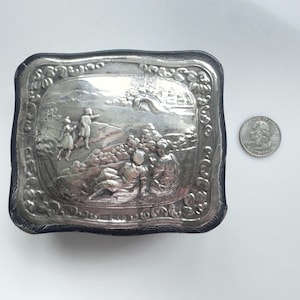 Vintage Keyford Frames Jewelry Box, London, England, Sterling Lid ...