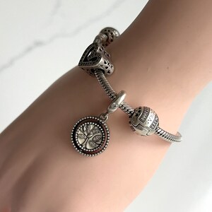 Pandora Moments BARREL Bracelet, Sterling Silver, Family Dangle Charm ...