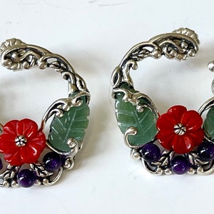 Carolyn Pollack Vineyard Sterling Earrings, Relios Collection, Pierced ...