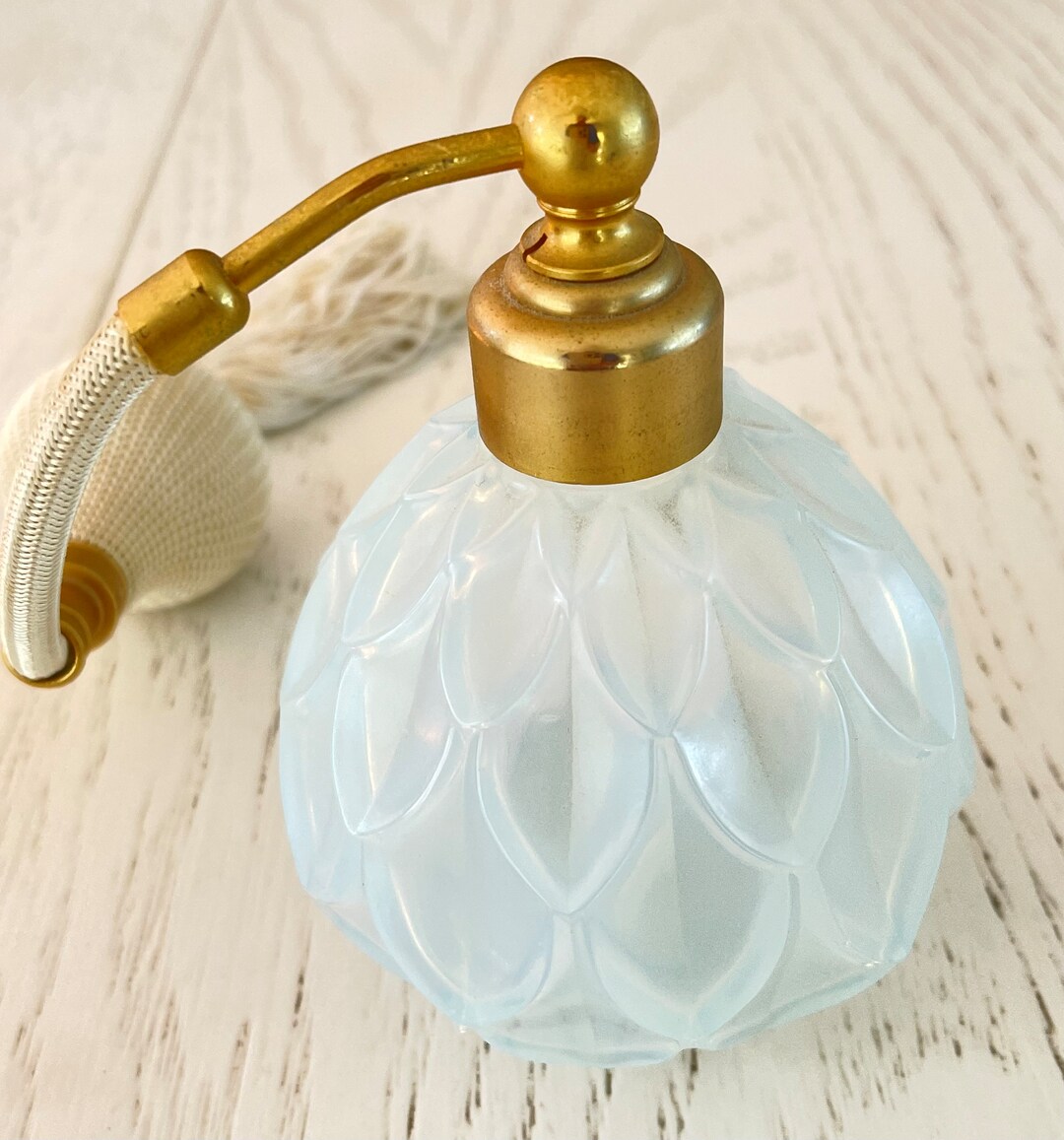 Art Deco Opalescent Glass Perfume Bottle Signed SABINO - Etsy