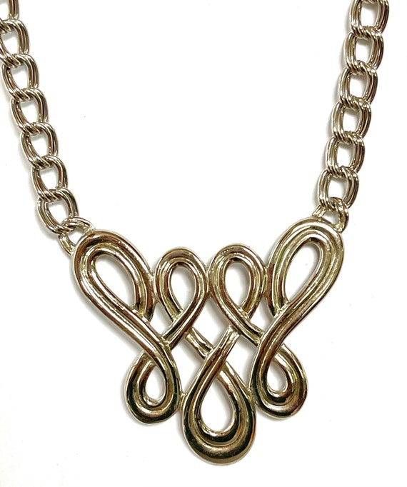 Napier Celtic Knot Necklace, Chunky Double Curb Chain… - Gem