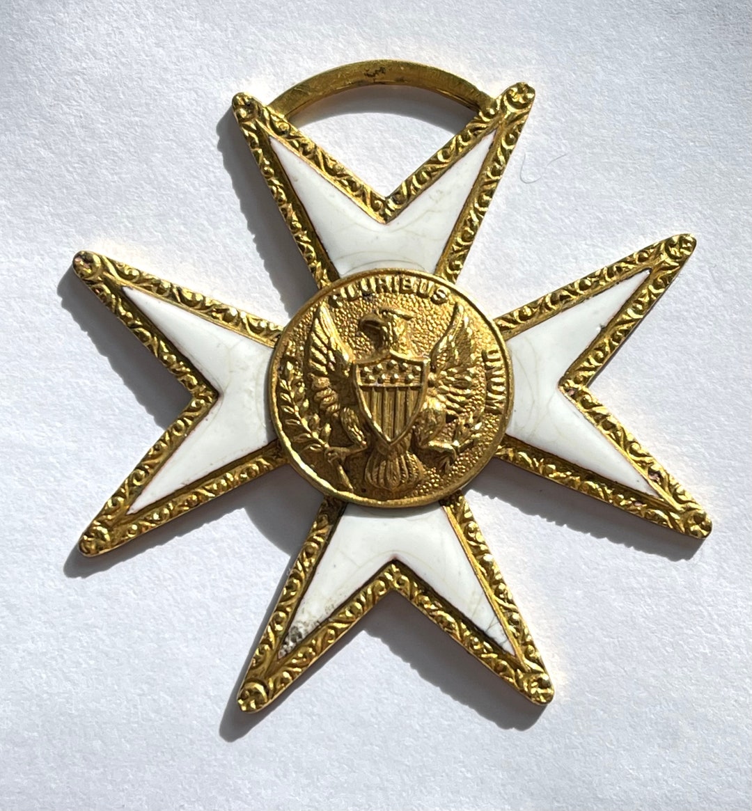 Masonic Maltese Cross Medal Medallion, Knights Templar, E Pluribus Unum ...