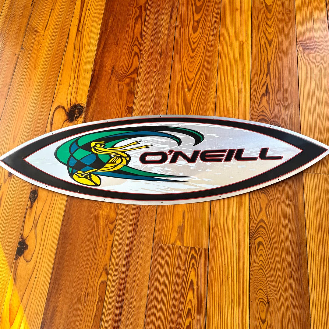 Vintage O'neill Surfboard Metal Sign, Signed Large Silkscreen O'neill ...