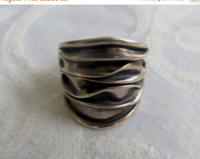 Vintage Modernist Sterling Ring Brutalist Dimensional Ring - Etsy
