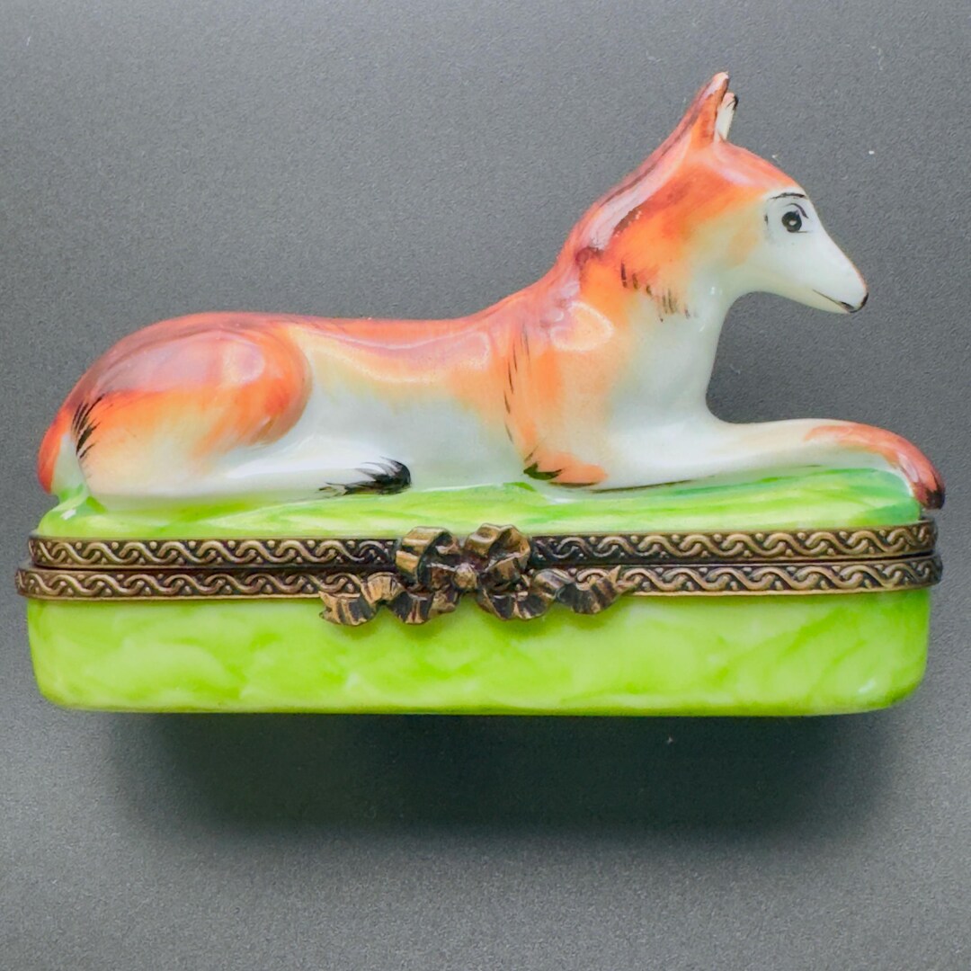 Limoges Greyhound Box, Greyhound Dog Trinket Box, Whippet Box, Limoges ...