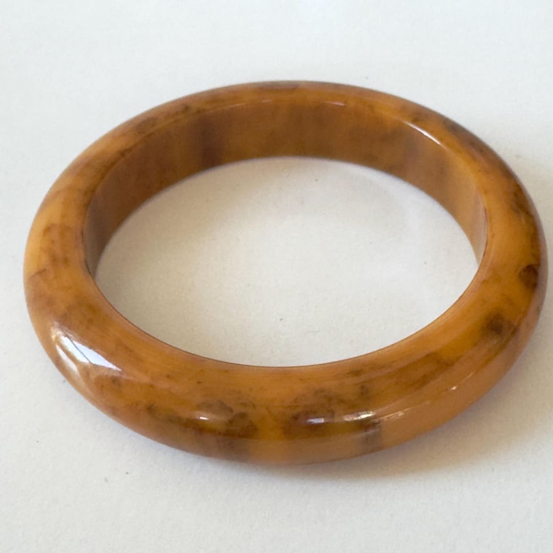 Bakelite Bangle Bracelet, End of Day Bakelite Bangle, Toffee Bakelite ...