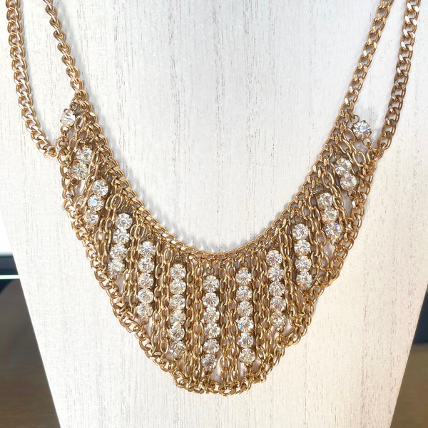 Gold Bib Necklace - Etsy