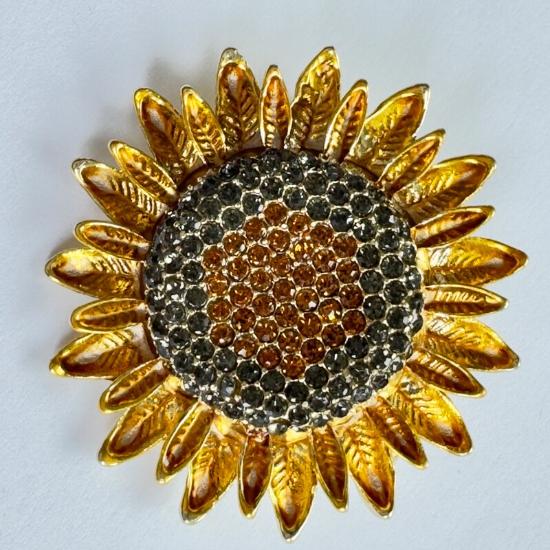 Sunflower Brooch - Etsy