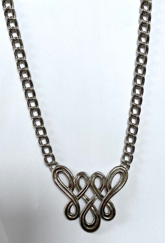 Napier Celtic Knot Necklace, Chunky Double Curb Chain… - Gem
