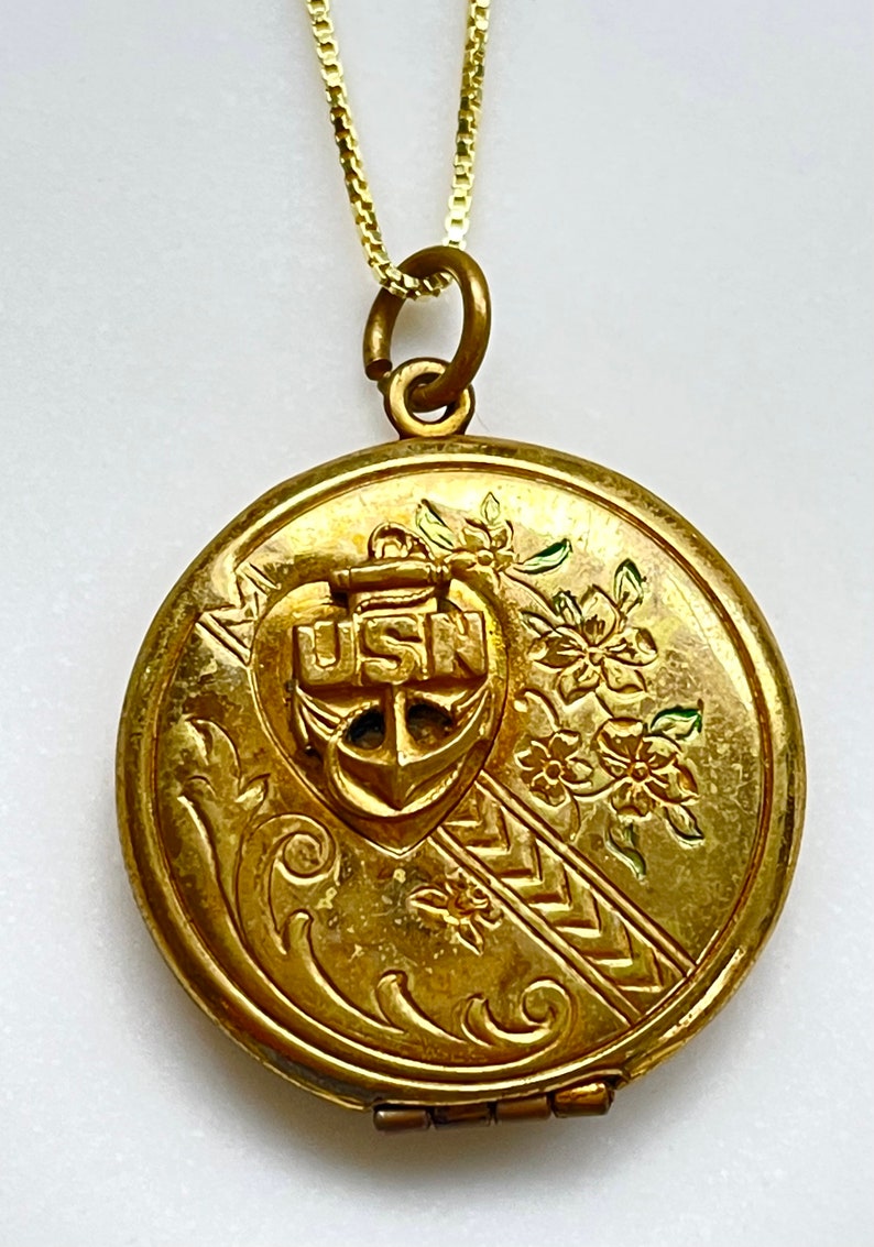 US Navy Locket Etched Locket Raised Relief US Navy Logo - Etsy