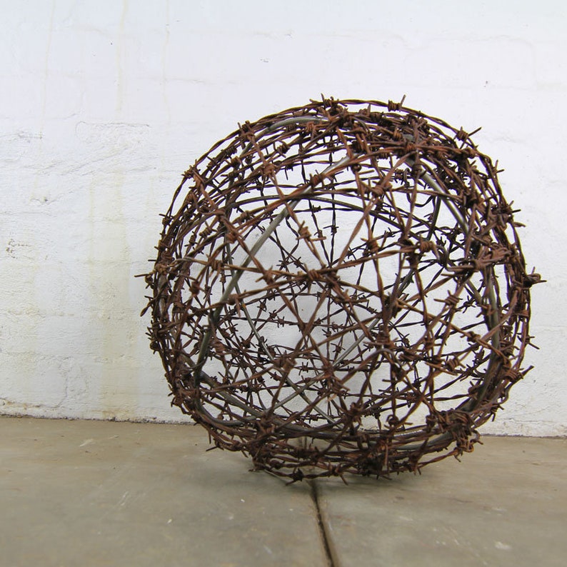 Barbed Wire Ball Light Fittings / Lamp Shades With Shadow Effect. Made ...
