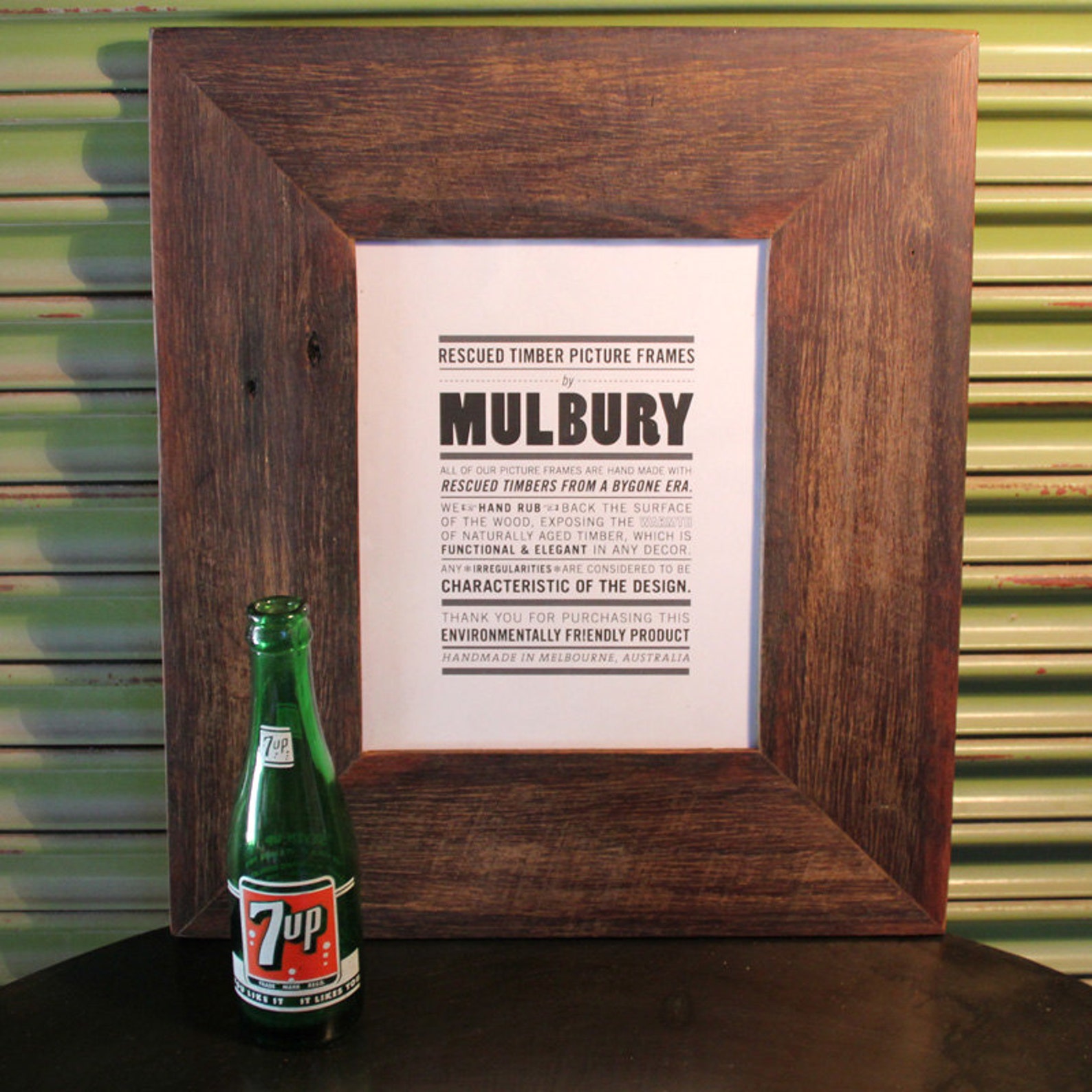 8 x 10 WIDE Recycled Wooden Photo Frame Wide Oiled | Etsy