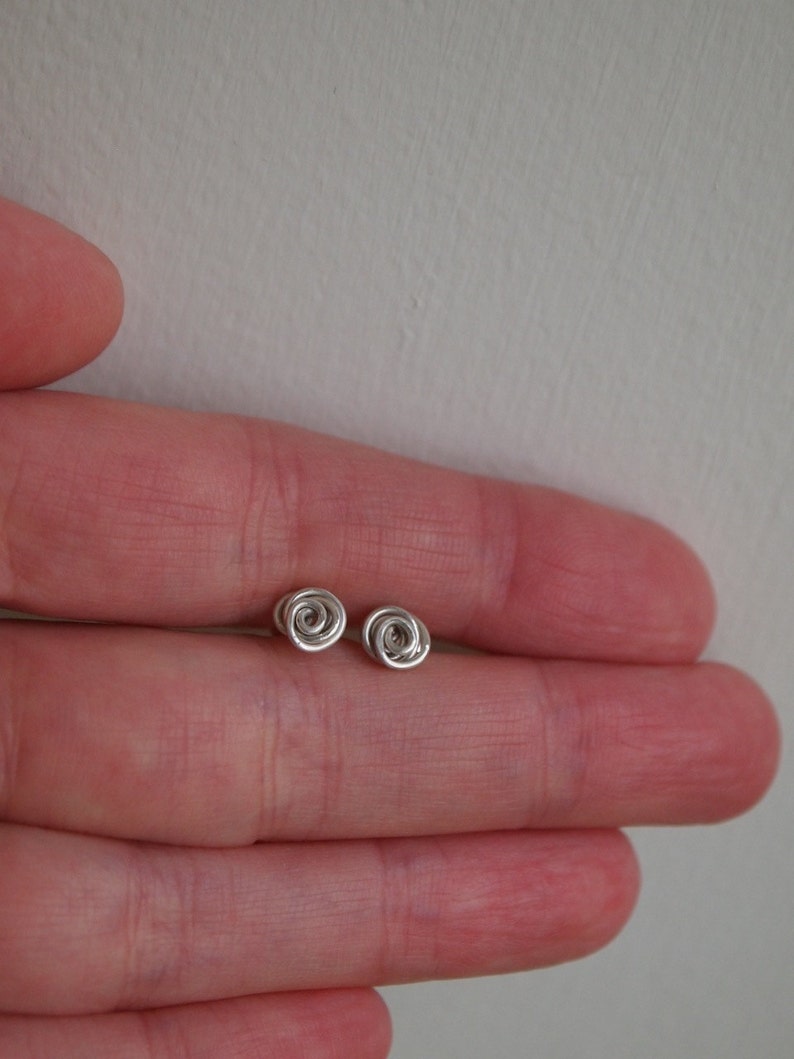 Silver earrings small silver earring studs sterling silver | Etsy