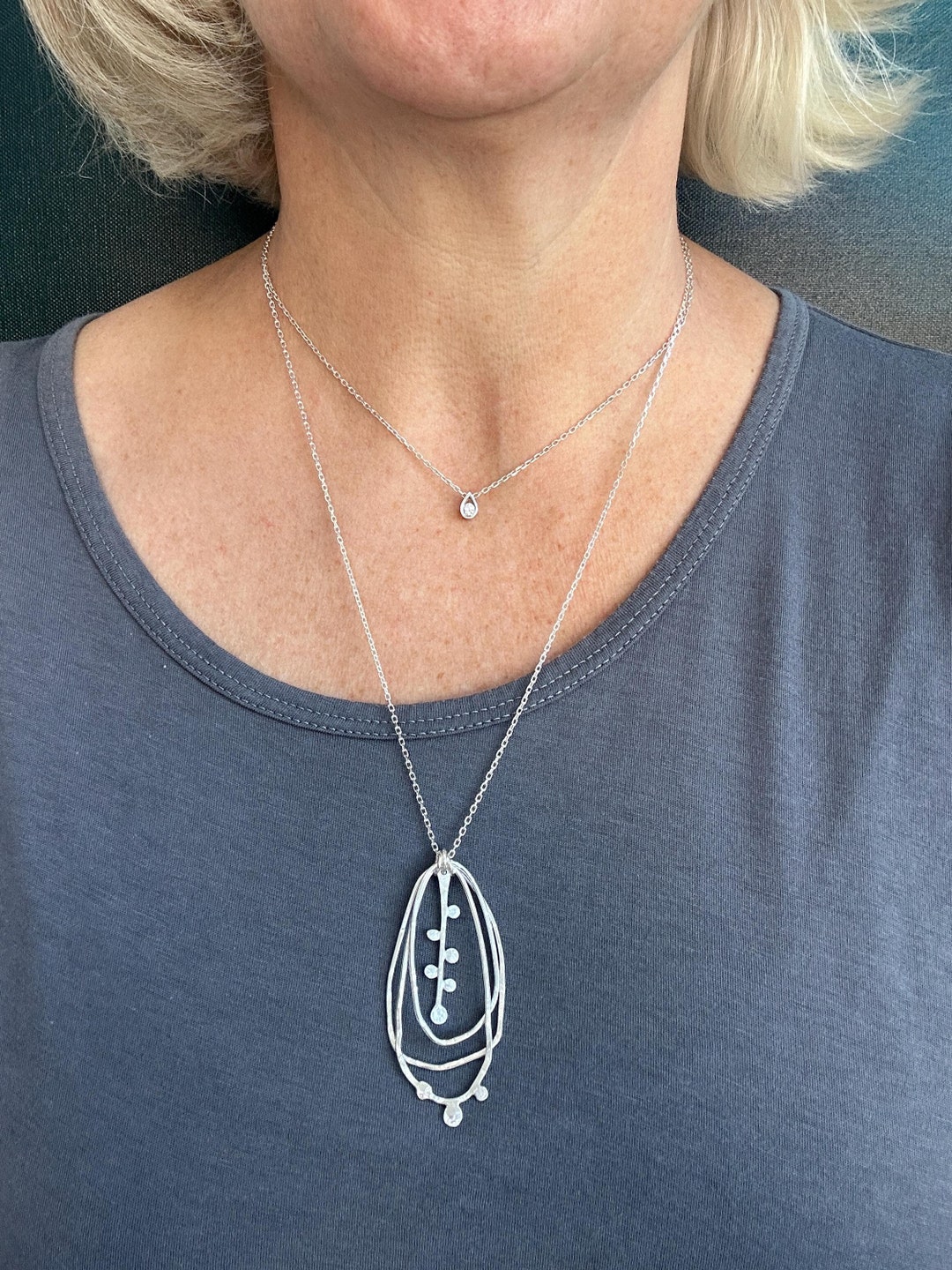 Silver Seed Pod Pendant Necklace, Hallmarked Silver Pendant, Leaves ...