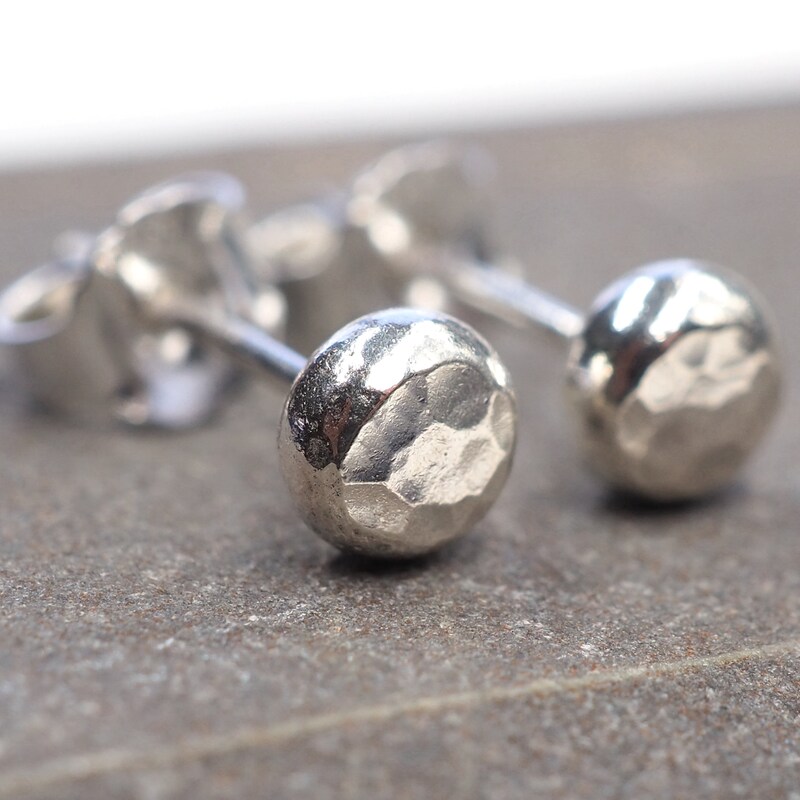 Silver Stud Earrings - Etsy