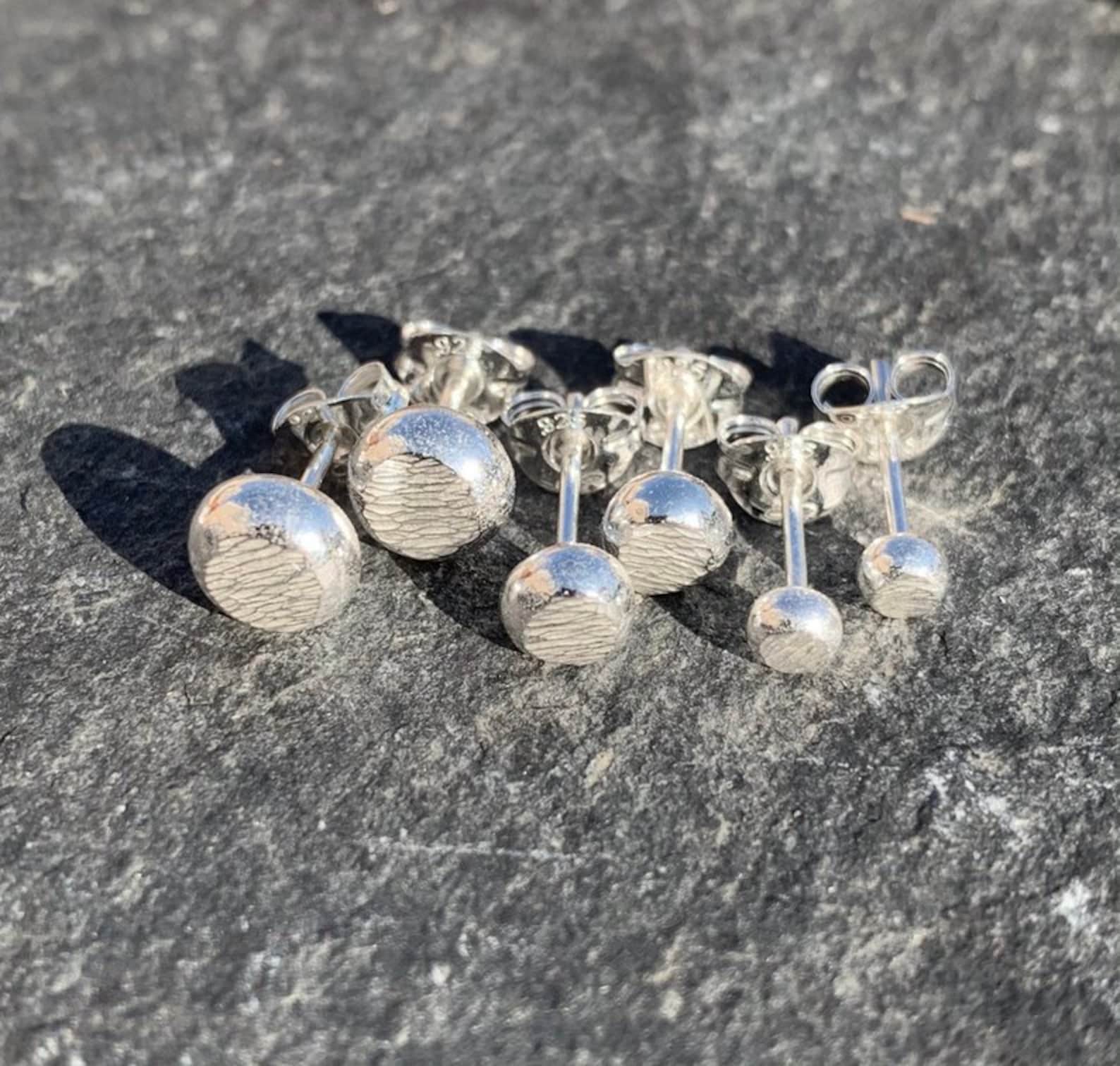 Silver Stud Earrings Small Silver Earring Studs Tiny Silver - Etsy