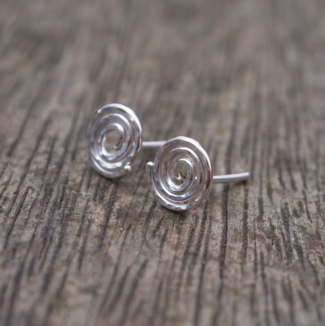 Silver Stud Earrings Studs Silver Studs Spiral Silver - Etsy