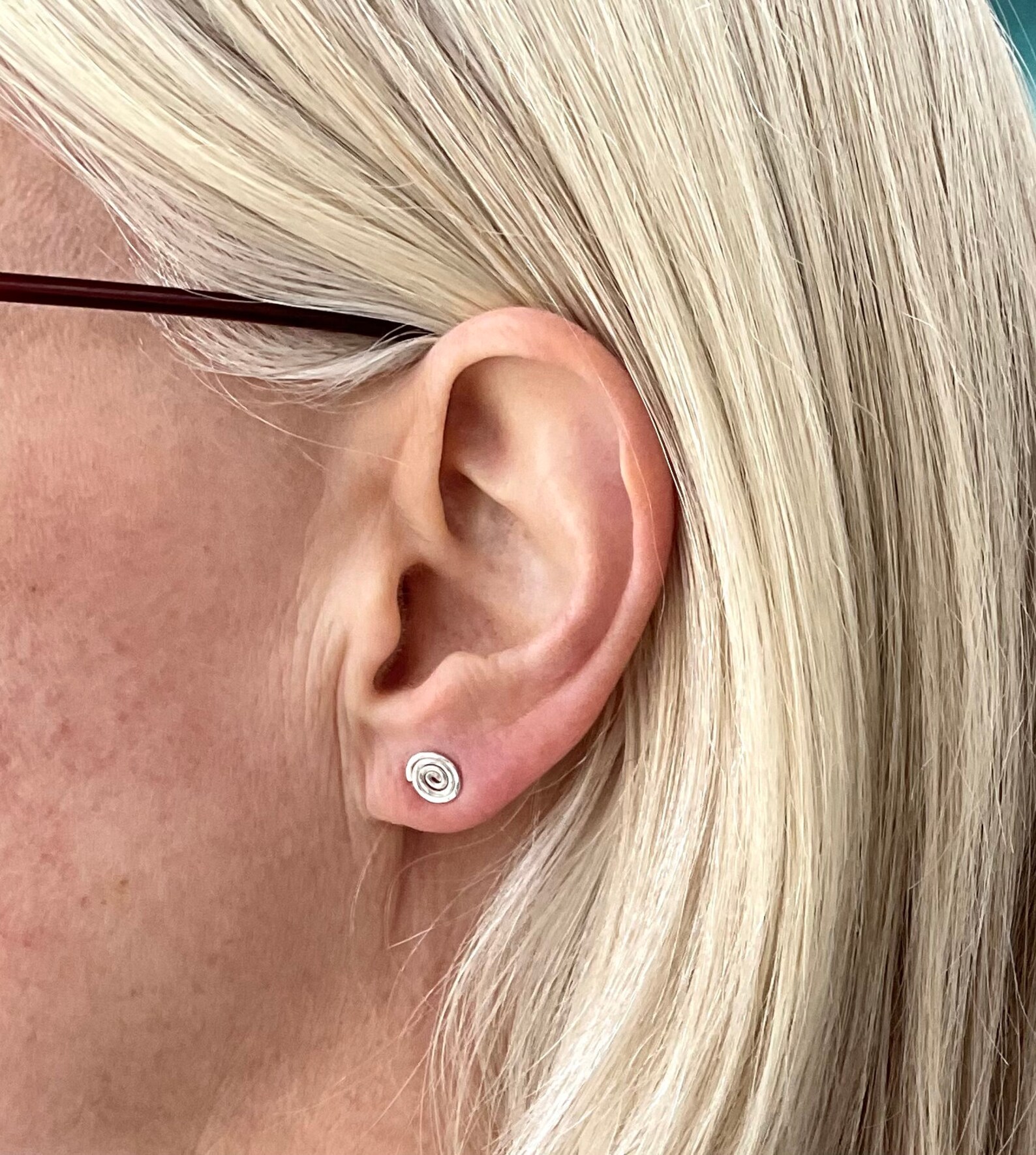 Silver Stud Earrings Studs Silver Studs Spiral Silver - Etsy