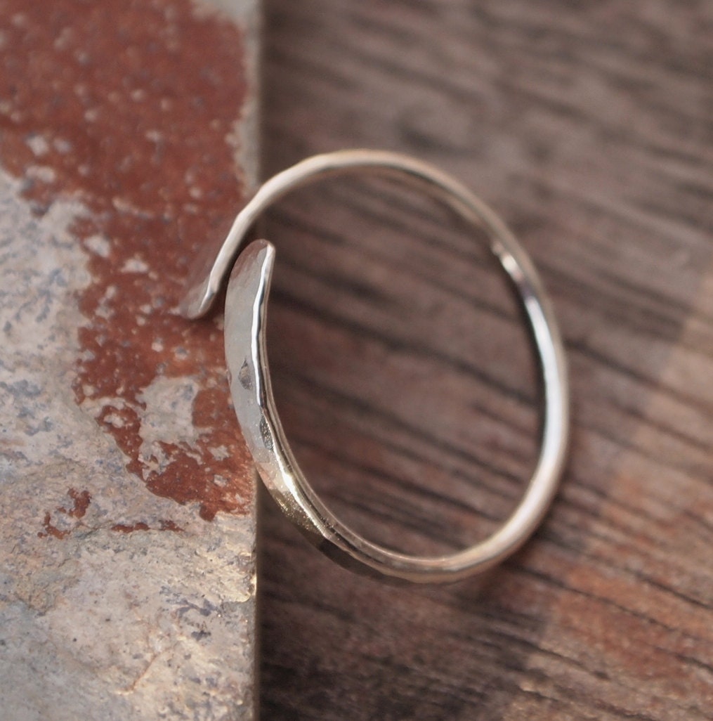 Silver Ring Sterling Silver Hammered Forged Ring Minimalist - Etsy UK