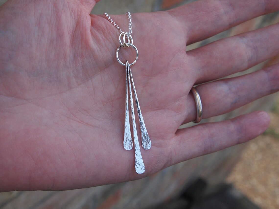 Silver necklace silver pendant necklace sterling silver | Etsy