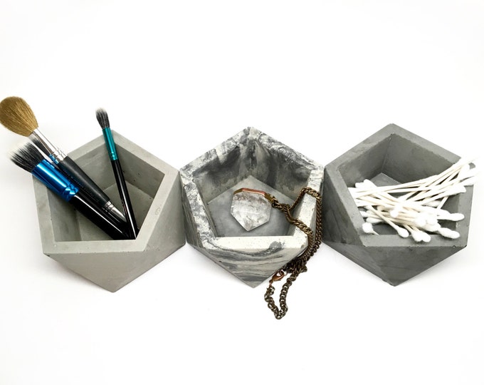 Large Geometric Concrete Planter Icosahedron II Planter Handmade Sacred ...