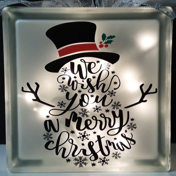 Glass Block, Lighted Glass Block, Friendship, Gift for Best Friend ...