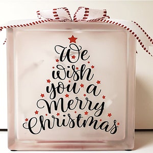 Lighted Christmas Glass Block: Holiday Home Decor - Etsy