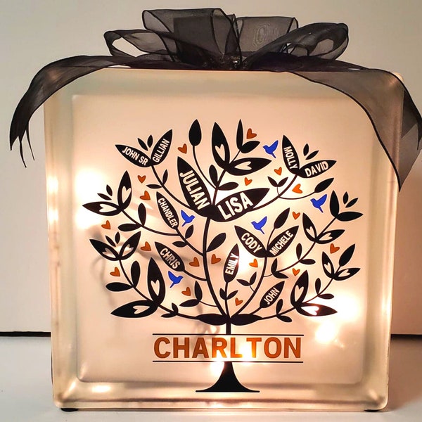 Family Tree Glass - Etsy