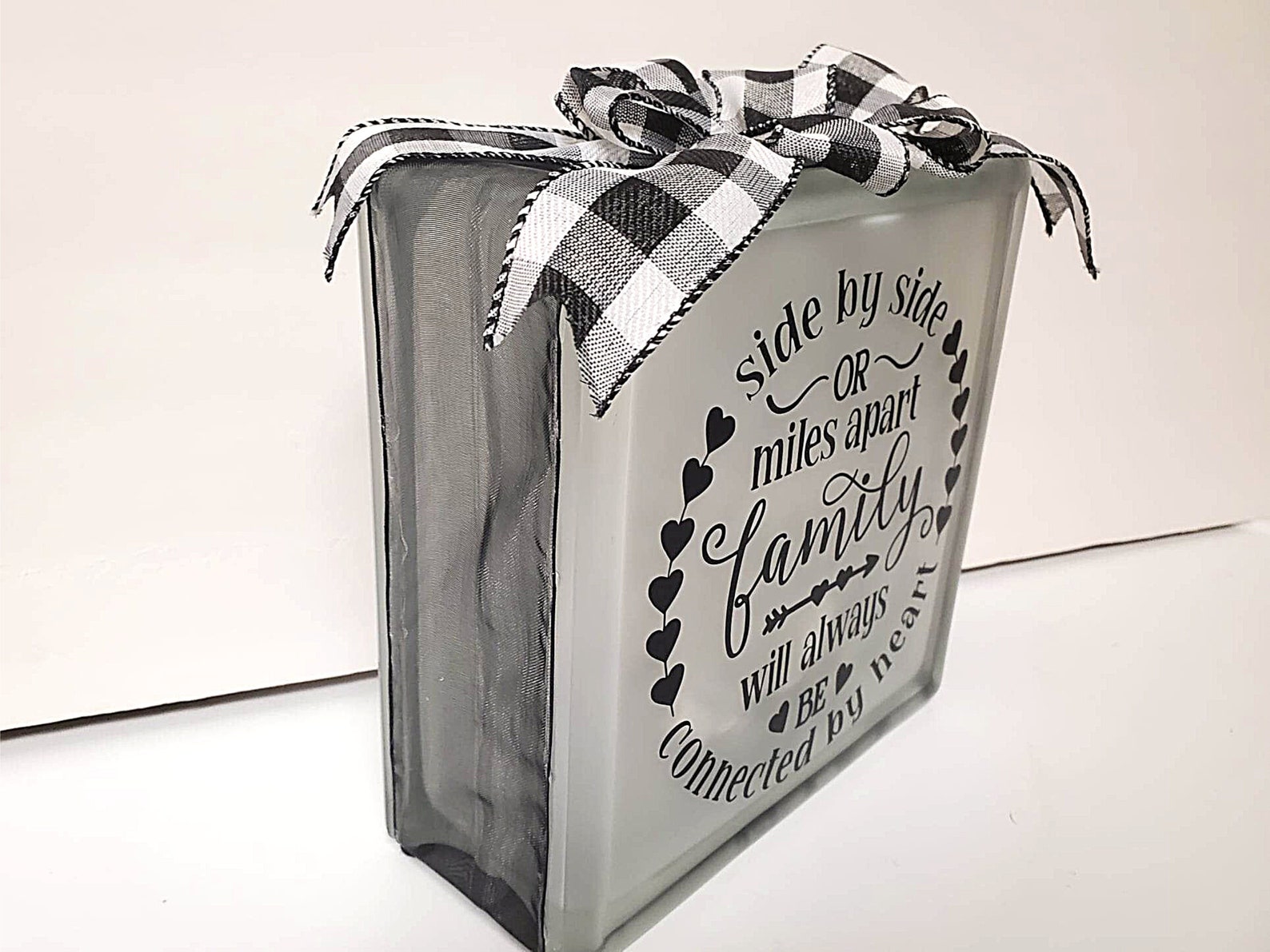 Glass Block, Lighted Glass Block, Family Saying, Glass Cube, Family ...